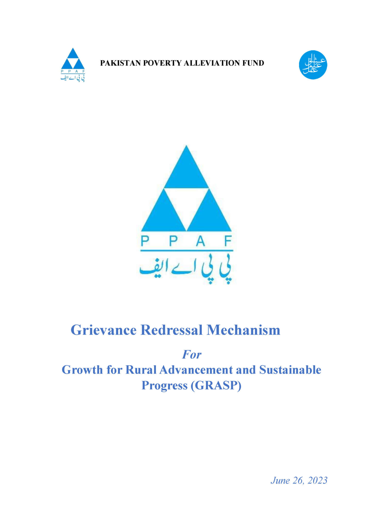 GRASP – Grievance Redressal Mechanism – SPO Website
